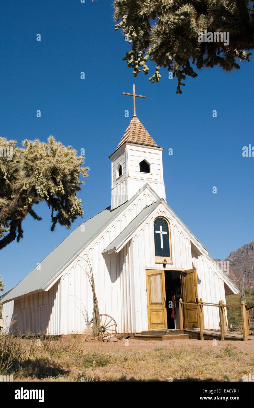Church near Goldfields Ghost Town - Apache Junction, Arizona Stock ...