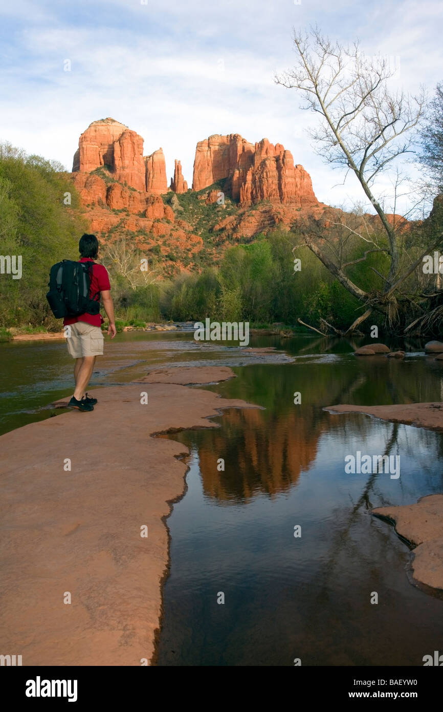 Cathedral Rock View at Crescent Moon Ranch - Sedona, Arizona Stock ...