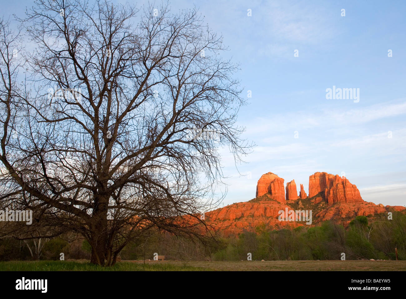 Cathedral Rock View at Crescent Moon Ranch - Sedona, Arizona USA Stock ...