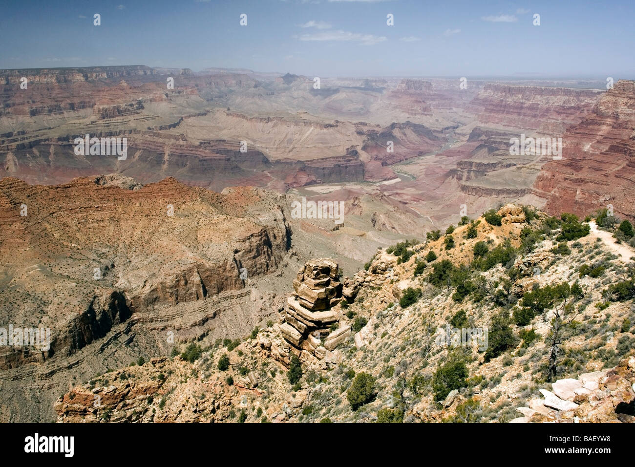 Desert View Watchtower Viewpoint - Grand Canyon, Arizona Stock Photo ...