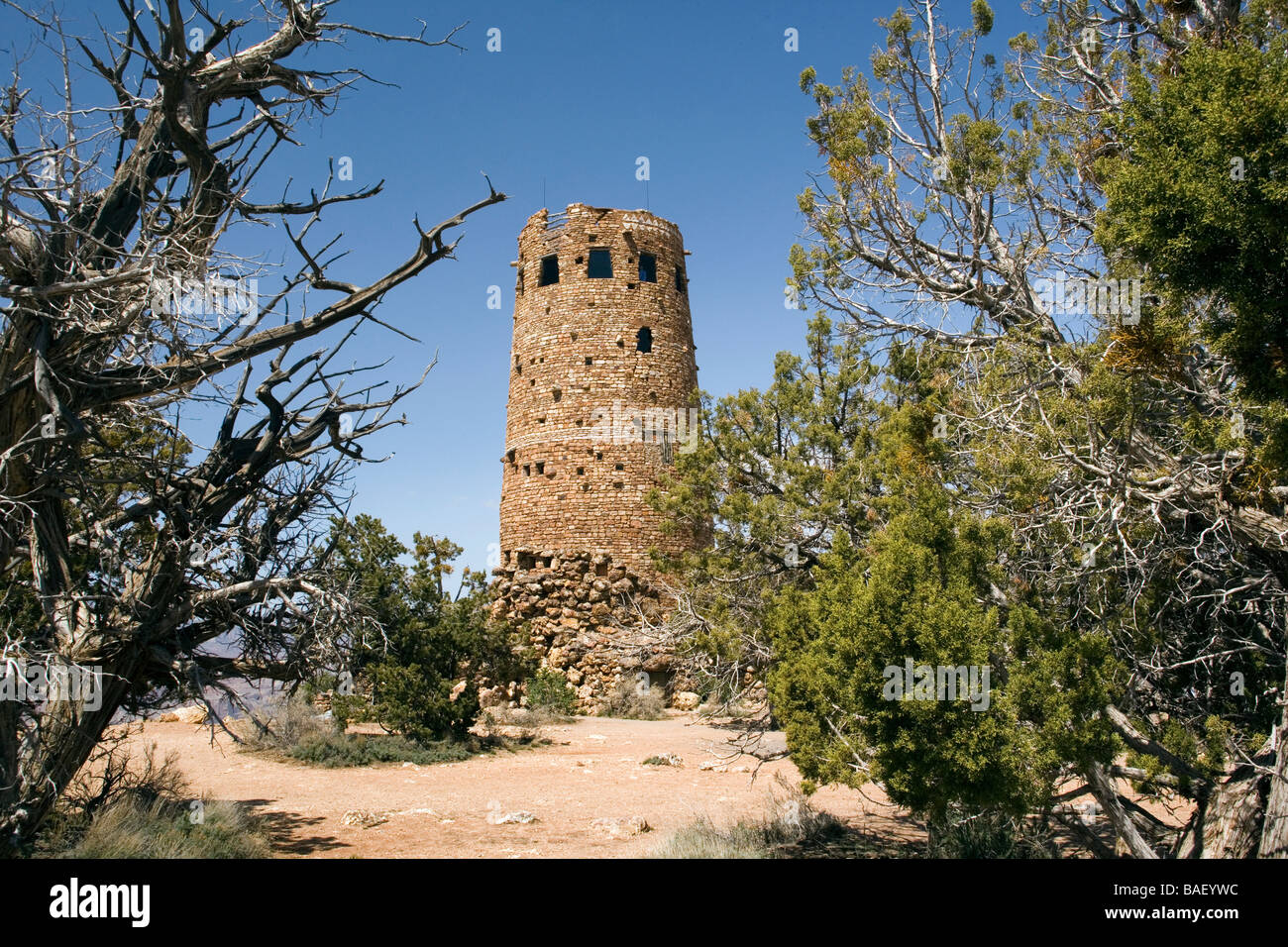 Desert View Watchtower - Grand Canyon, Arizona Stock Photo - Alamy