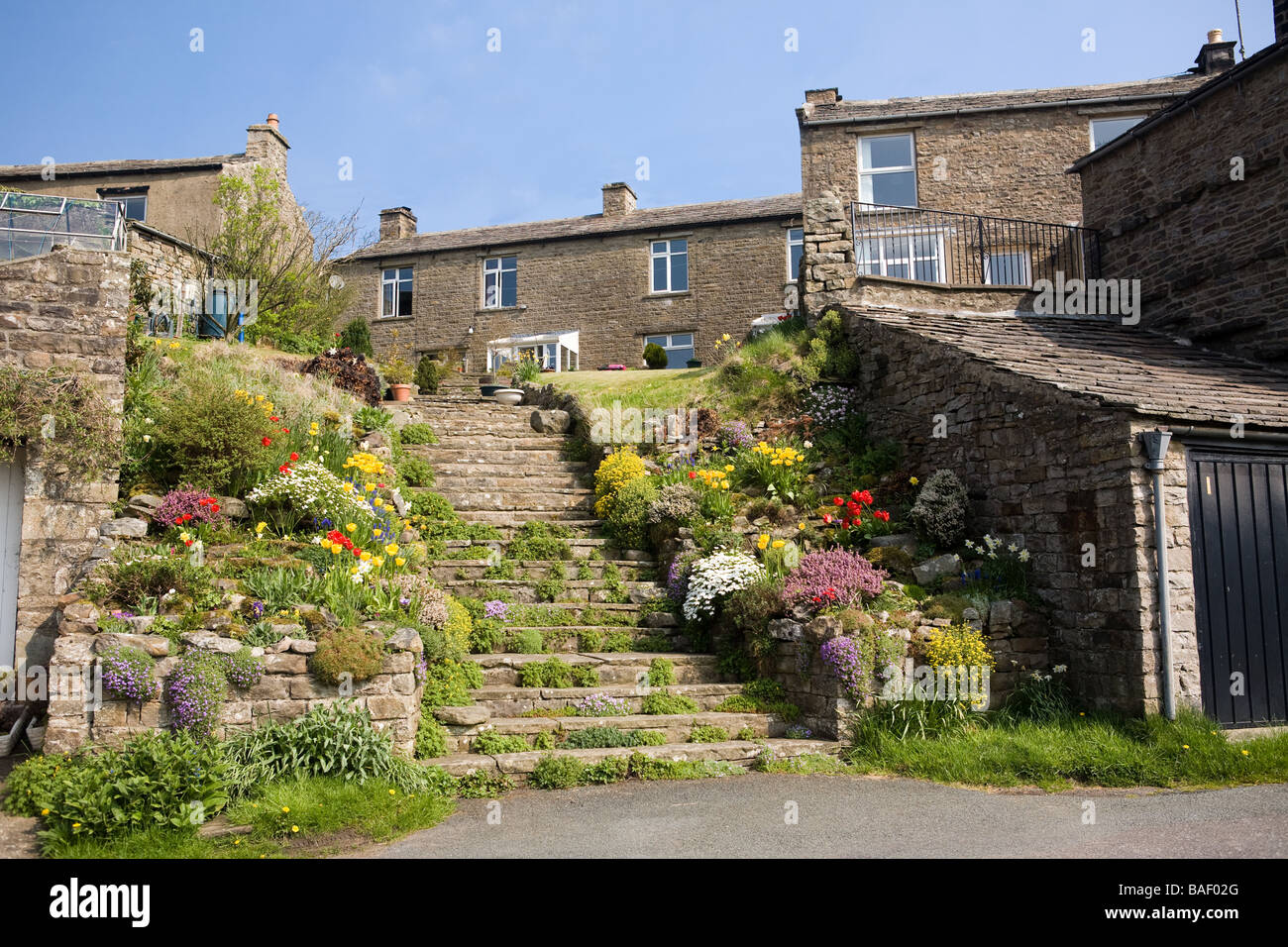 Rural Village Scene Muker Swaledale Yorkshire Dales England UK Stock ...