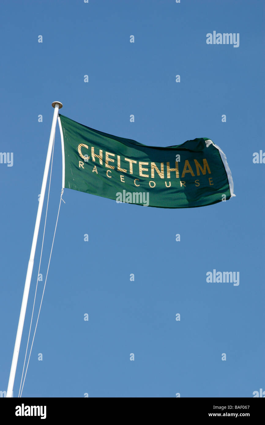 Flag at the famous Cheltenham Racecourse, Cotswolds, UK Stock Photo - Alamy