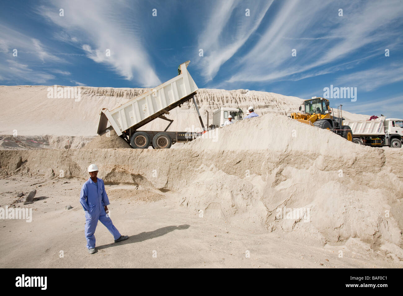 Arab workers working on a reclamation scheme to build another exclusive ...