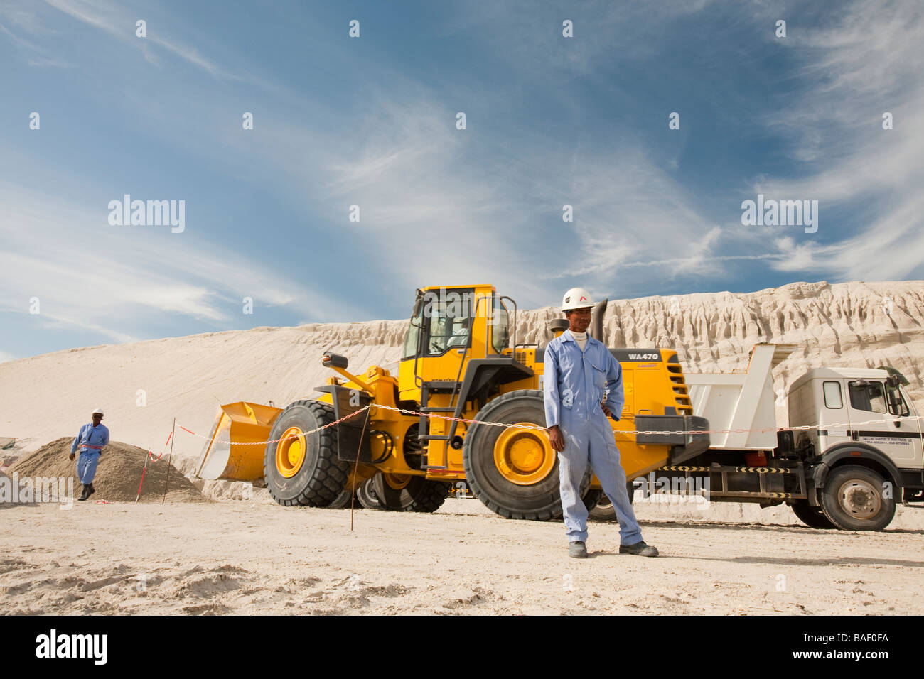 Arab workers working on a reclamation scheme to build another exclusive ...
