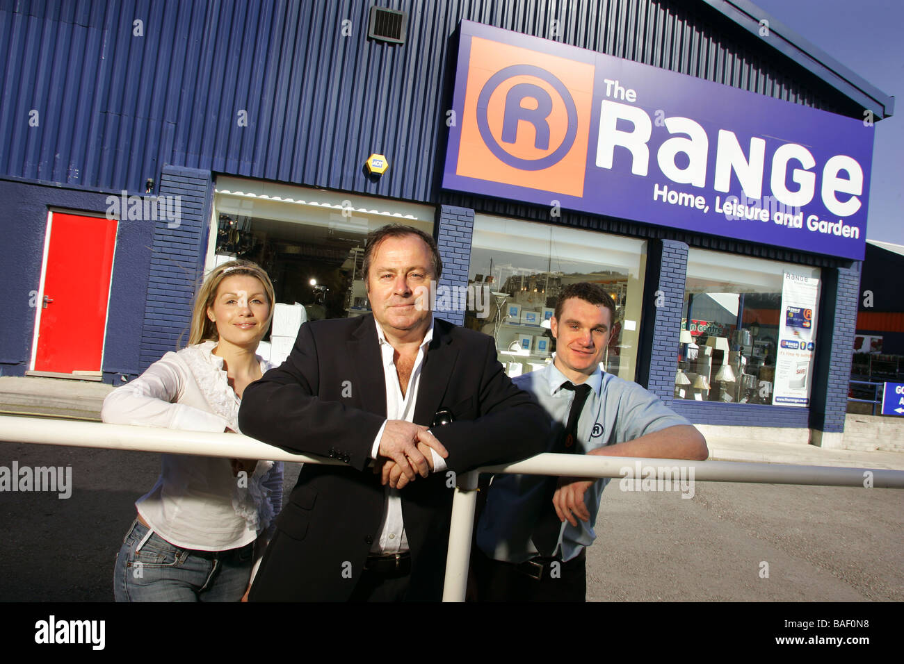 Chris Dawson at The Range with son Chris and daughter Lisa Stock Photo ...