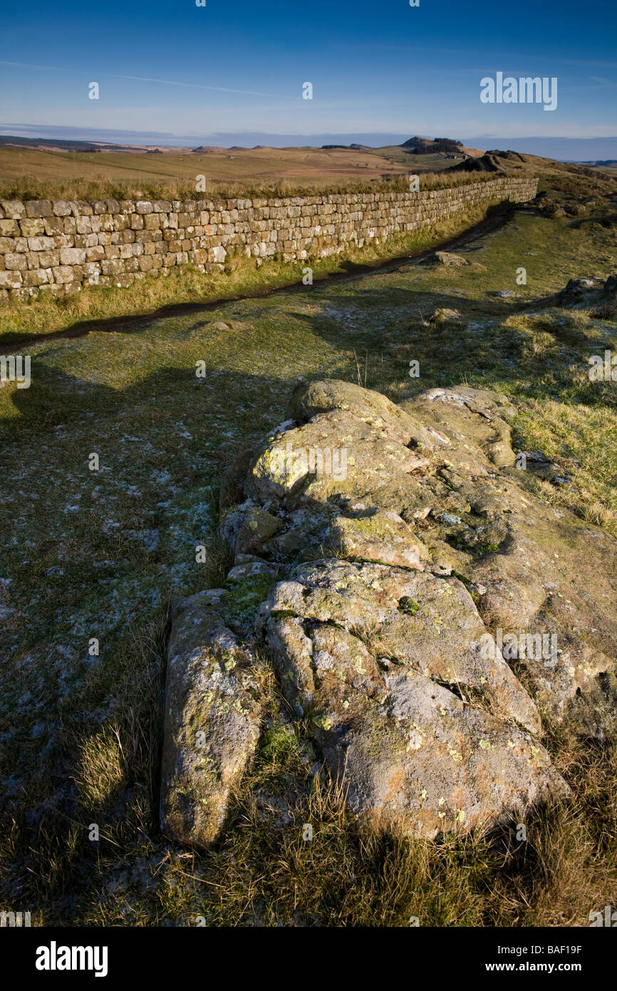 Hadrians Wall Near Cragg Lough Northumberland England Stock Photo - Alamy
