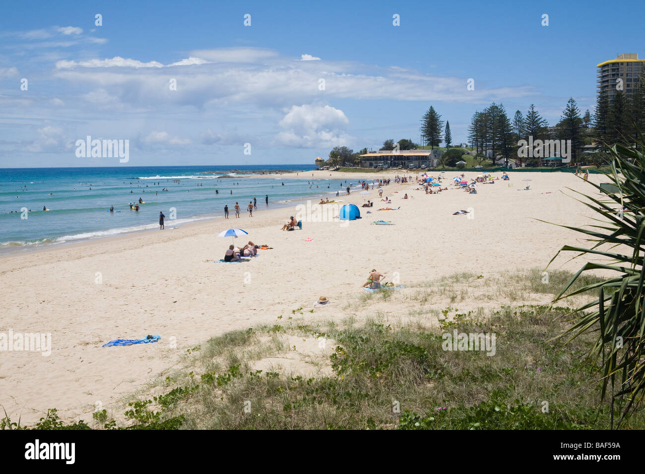 Coolangatta Beach view South to Point Danger, Gold Coast, Queensland ...