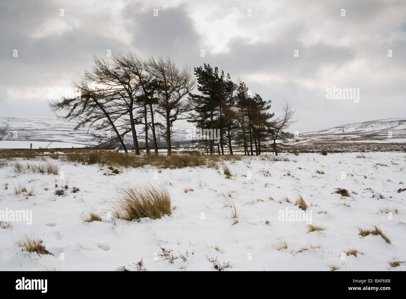 Snow covered moor Above Commondale North Yorkshire England Stock Photo ...
