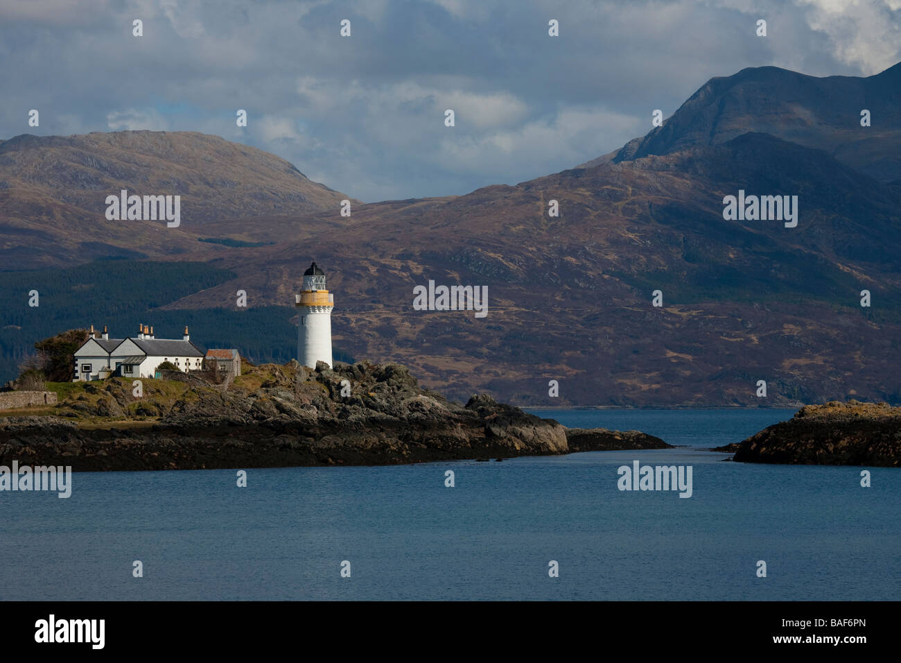 Lighthouse an active light house, west coast coastal scenery located on ...