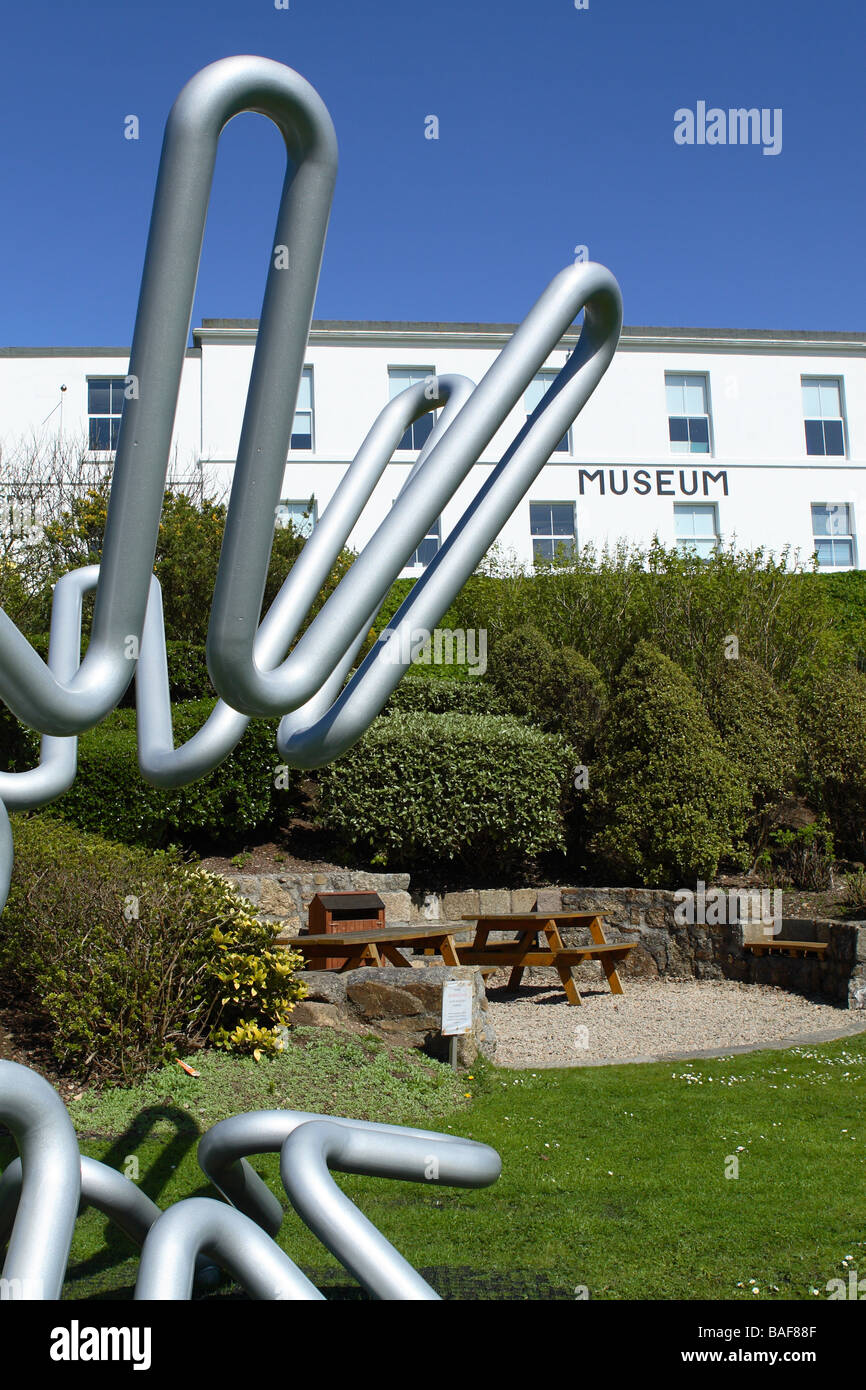 Porthcurno Cornwall the historic Telegraph Museum with sound wave ...