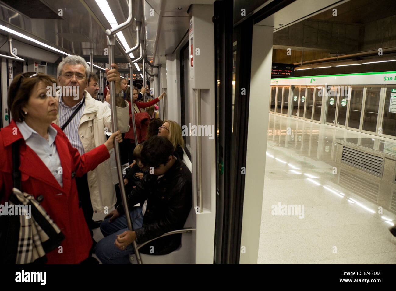 Seville metro passenger hi-res stock photography and images - Alamy