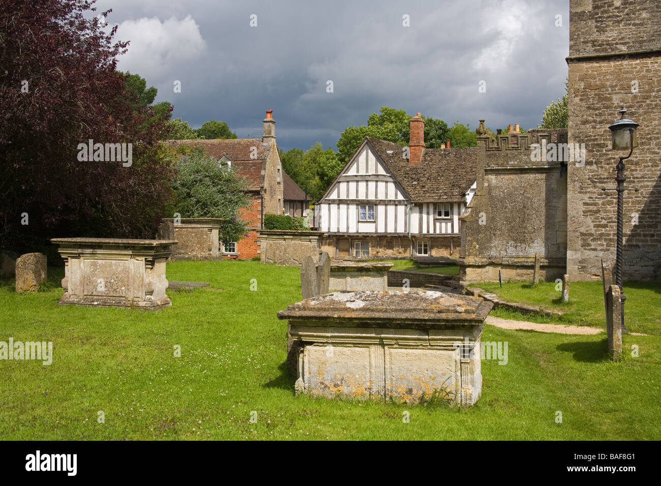 St Cyriac s Church Graveyard Lacock Village Cotswolds District ...