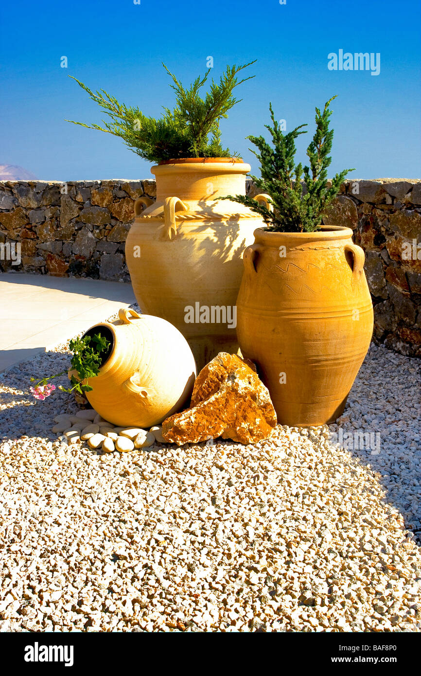 Traditional style Cretan Urns Stock Photo - Alamy