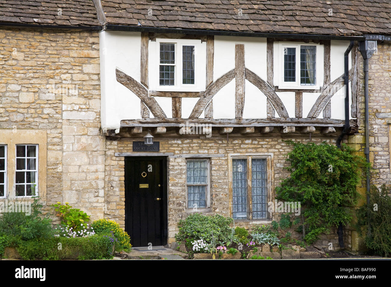 Old Courthouse Castle Combe Village Cotswolds Region Wiltshire County ...