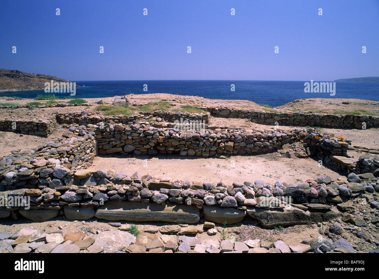 Greece, Northeastern Aegean Islands, Limnos, ancient city of Poliochni ...