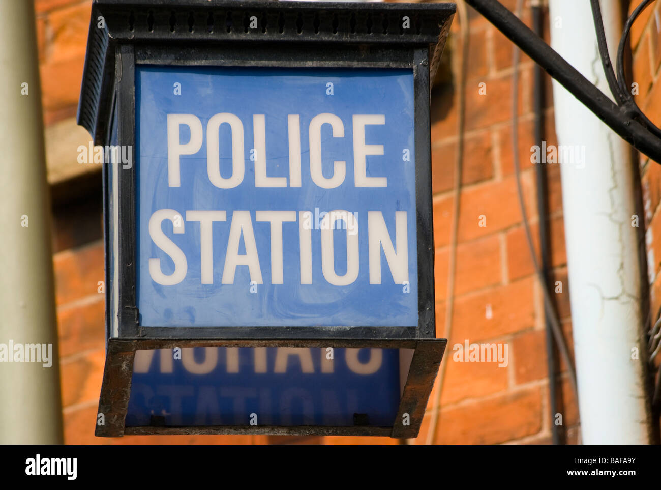Police station blue lamp hi-res stock photography and images - Alamy
