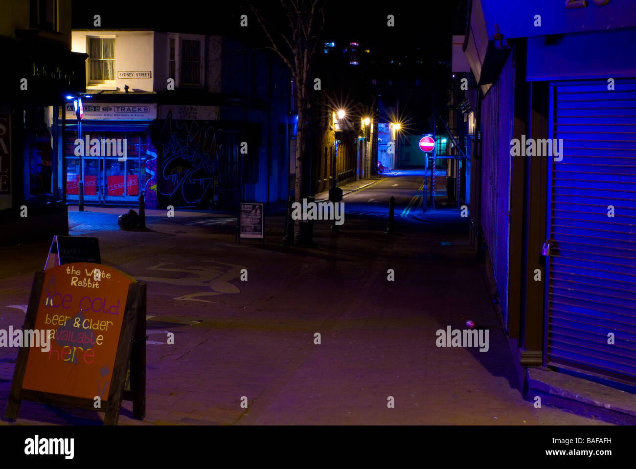 Brighton and Hove Street Scenes at night Stock Photo - Alamy
