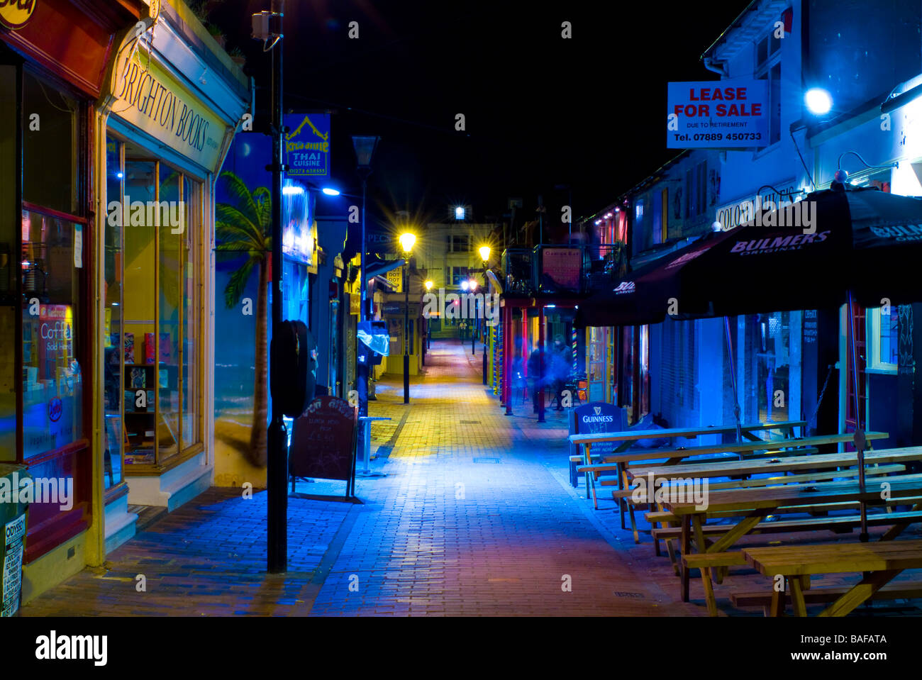 Brighton and Hove Street Scenes at night Stock Photo - Alamy
