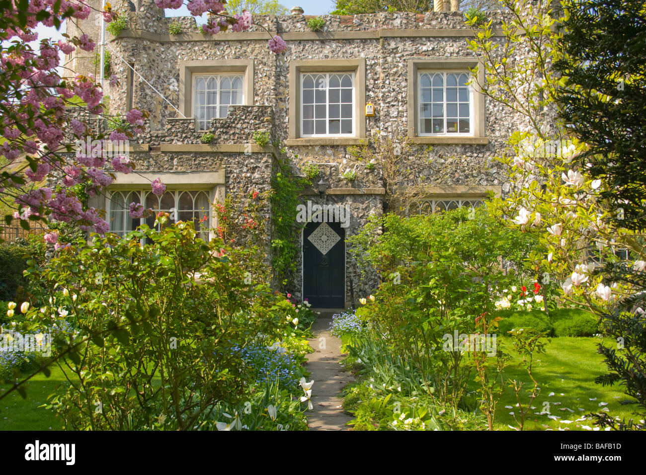 The Castle Lodge and Gardens Lewes East Sussex uk Stock Photo - Alamy