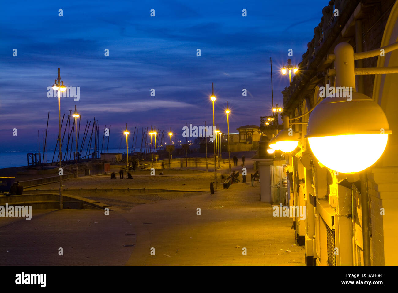 Brighton and Hove Street Scenes at night Stock Photo - Alamy