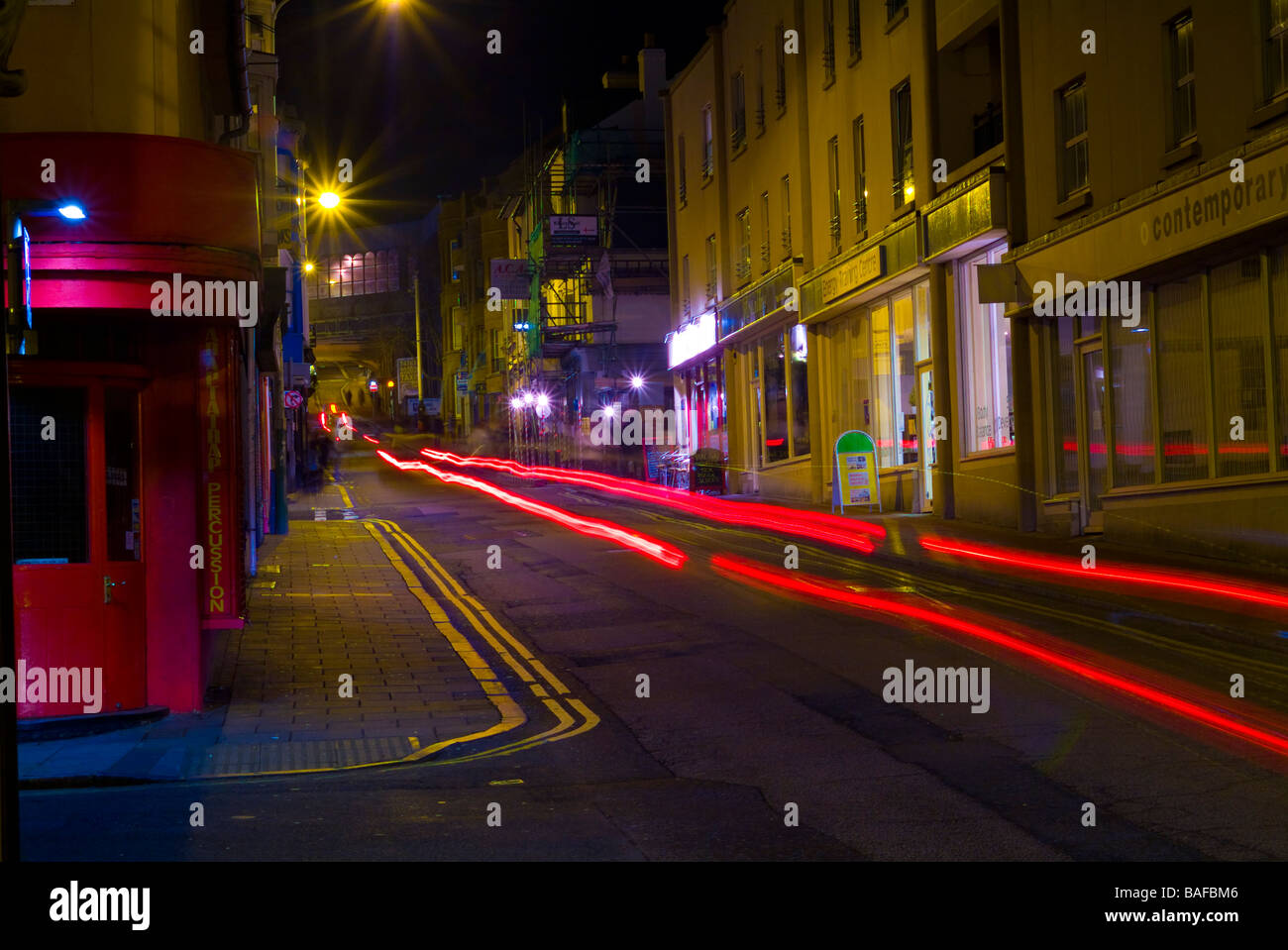 Brighton and Hove Street Scenes at night Stock Photo - Alamy