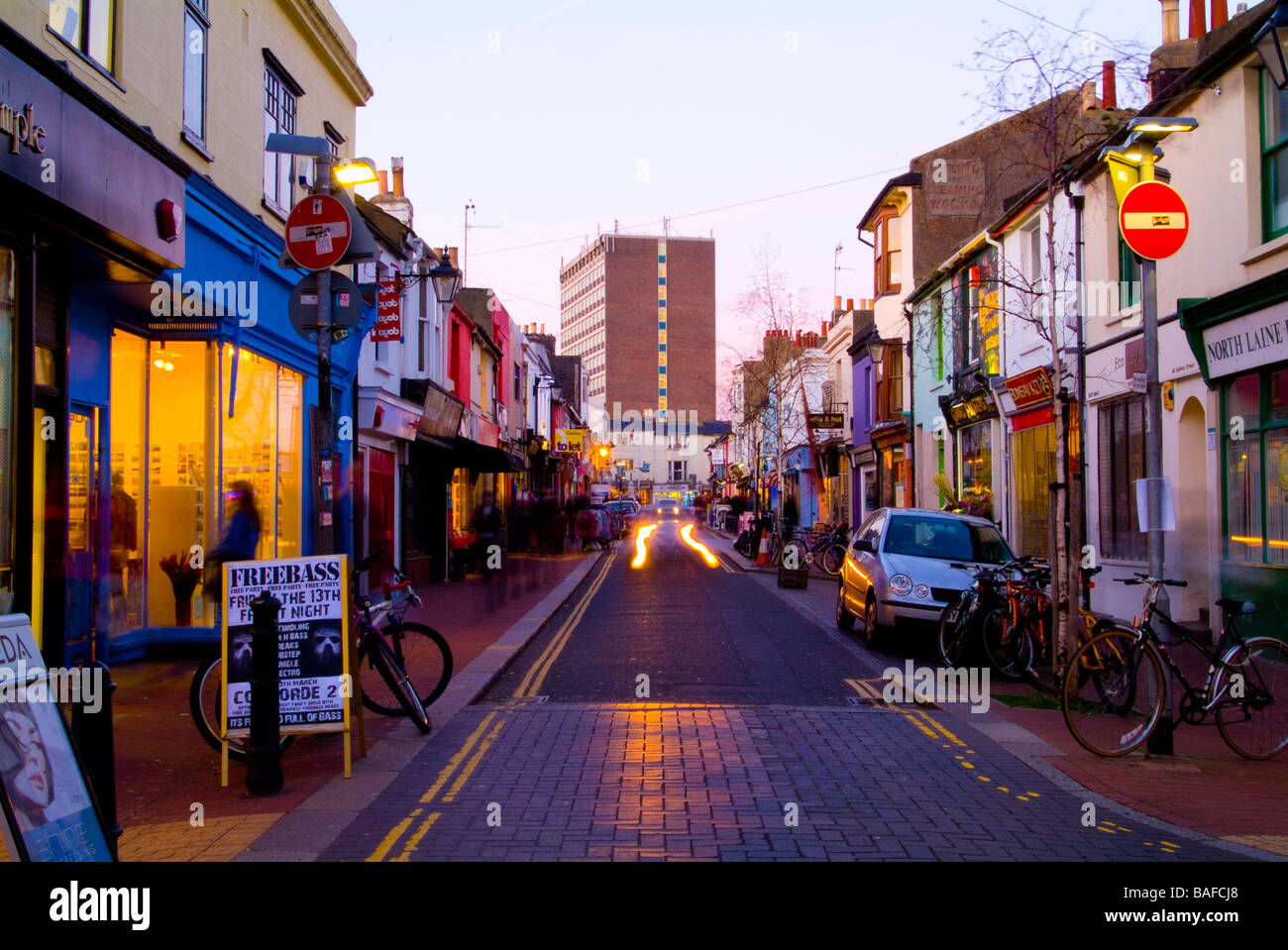Brighton and Hove Street Scenes at night Stock Photo - Alamy