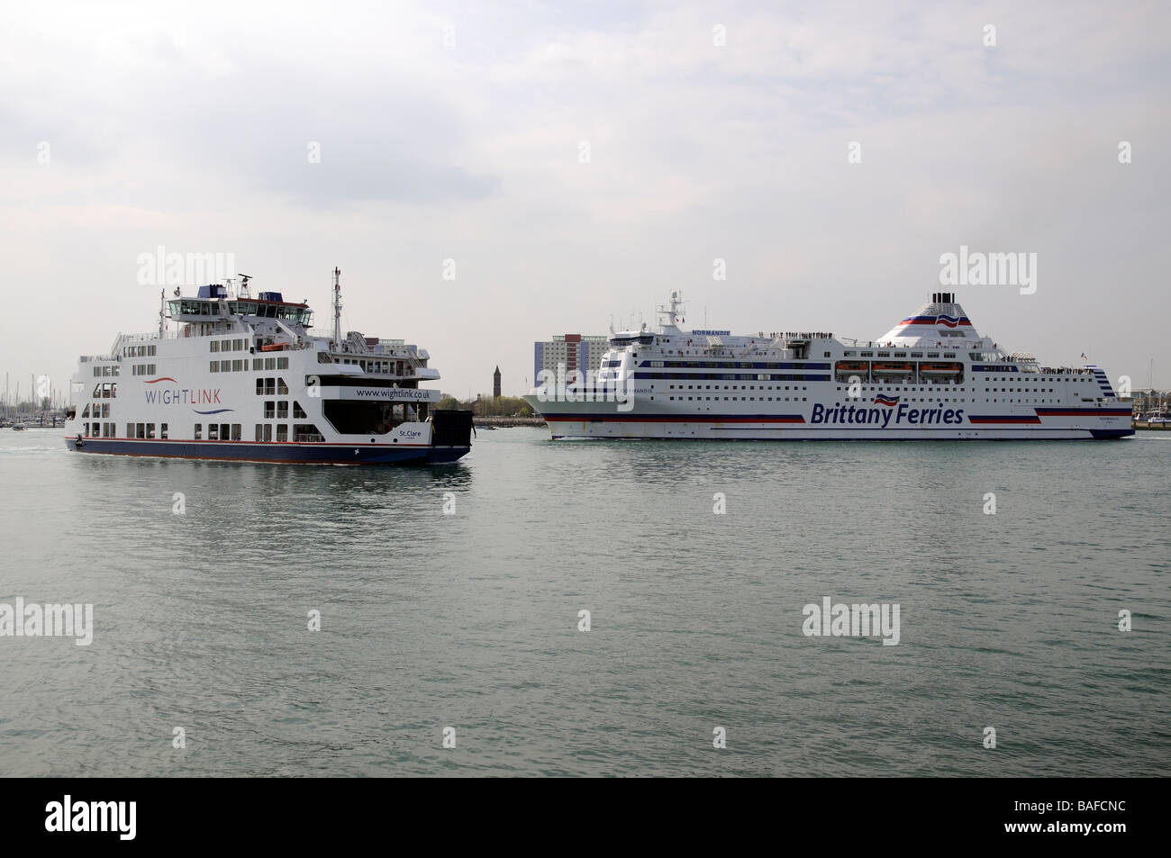 RORO ferries The Normandie of Brittany Ferries company and the St Clare ...