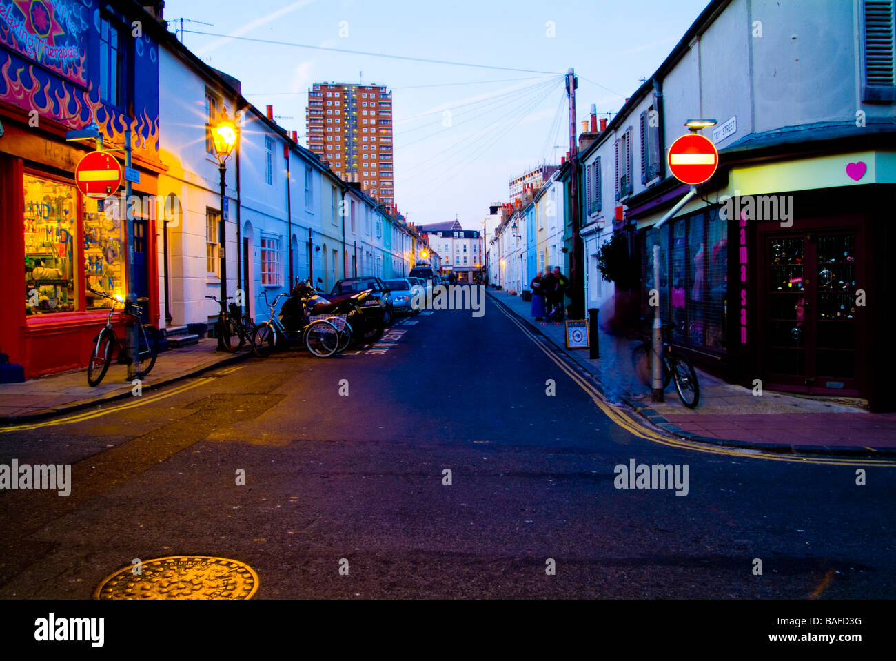 Brighton and Hove Street Scenes at night Stock Photo - Alamy