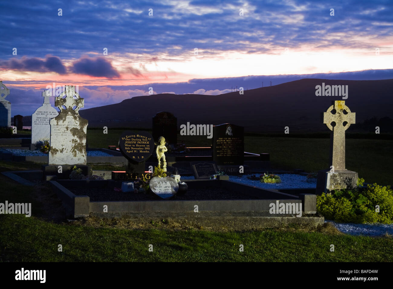 Dunlewy Graveyard Dunlewy Village County Donegal Ireland Stock Photo ...