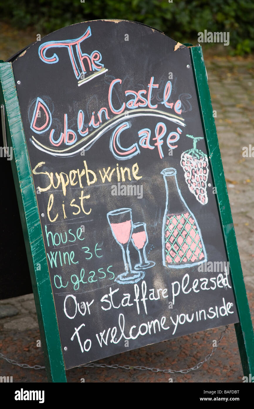 The Dublin Castle Cafe Sign Dublin City County Dublin Ireland Stock ...