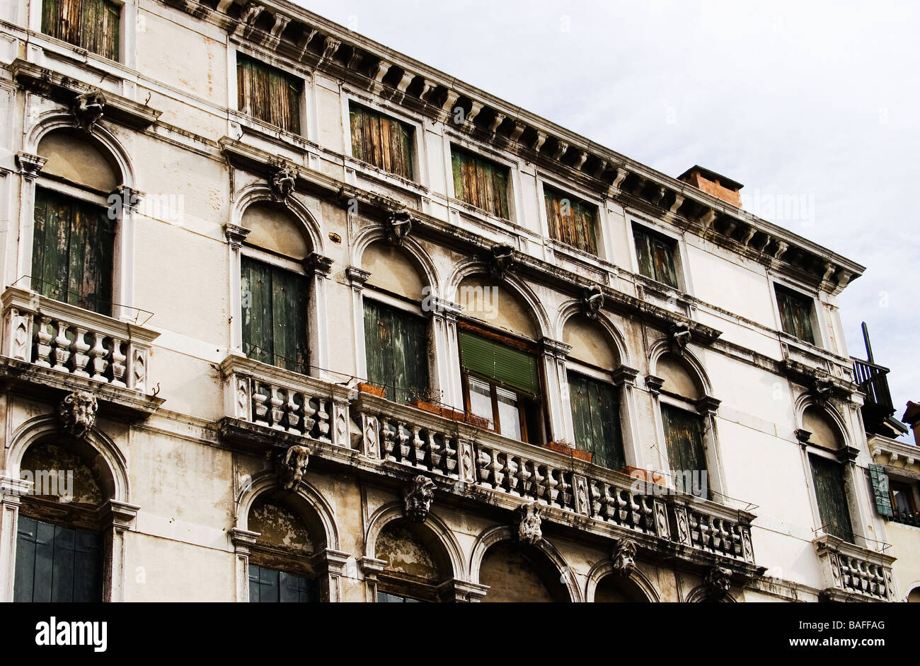 Venetian windows and balconies of venice hi-res stock photography and ...