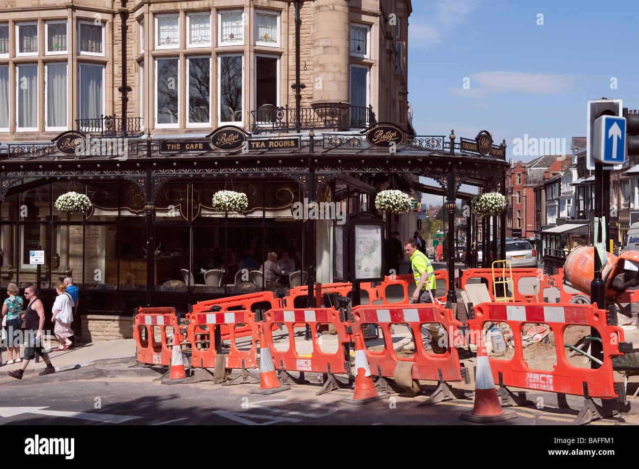 Pavement repairs in a popular area of Harrogate, "North Yorkshire ...