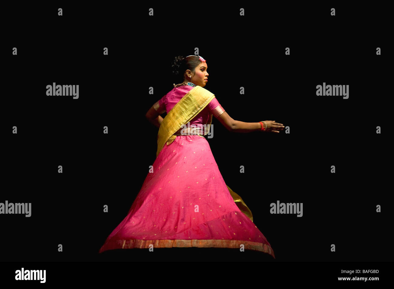 Dancer at a folk dance show Delhi India Stock Photo - Alamy