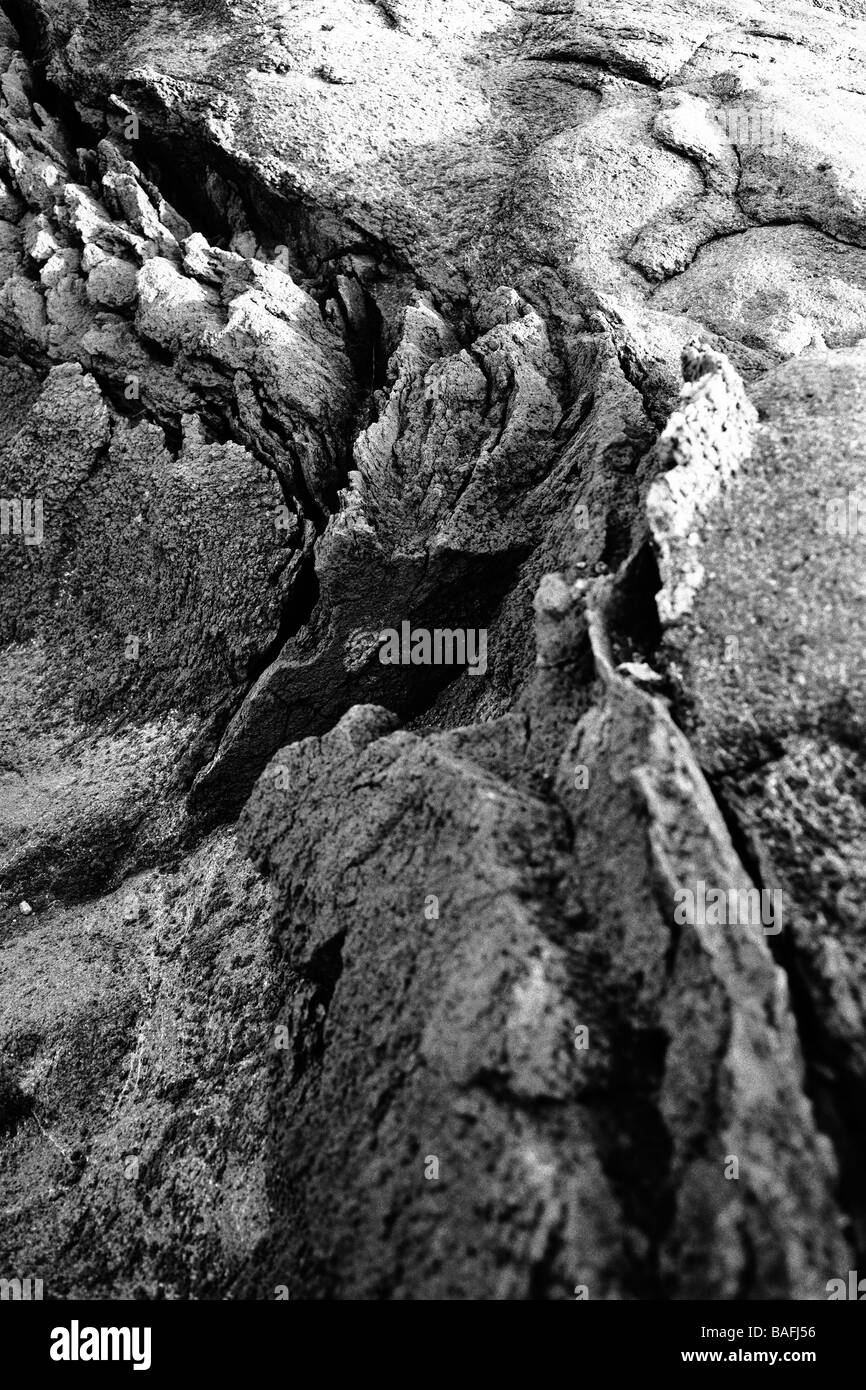 Black basalt lava Black and White Stock Photos & Images - Alamy