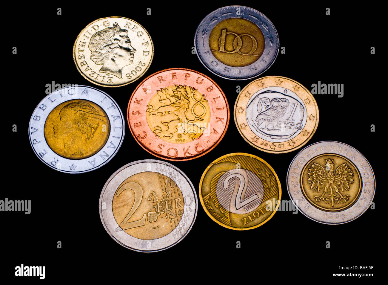 Bi metallic coins hi-res stock photography and images - Alamy