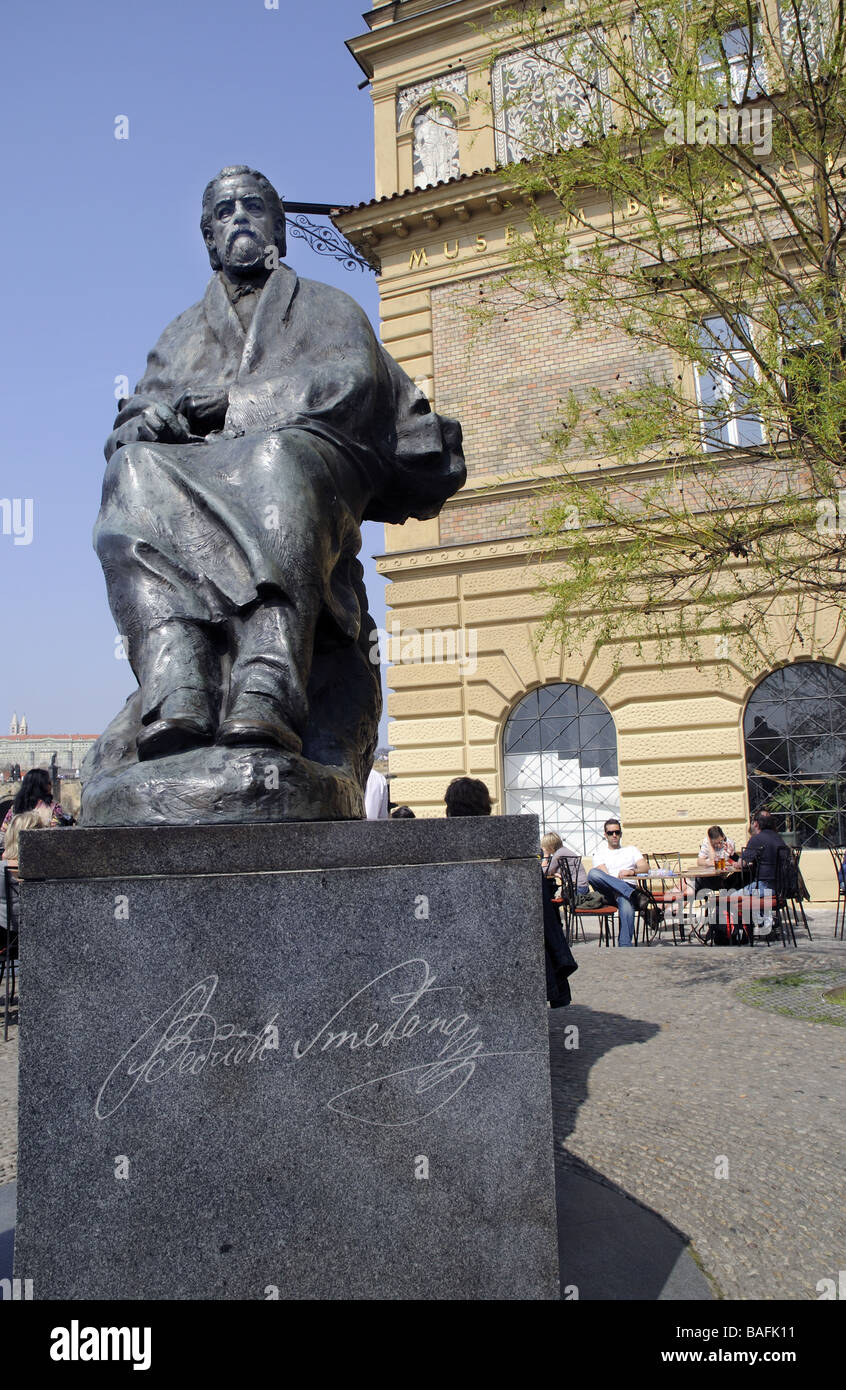 The Statue of Czech Composer Bedrich Smetana by his beloved River ...