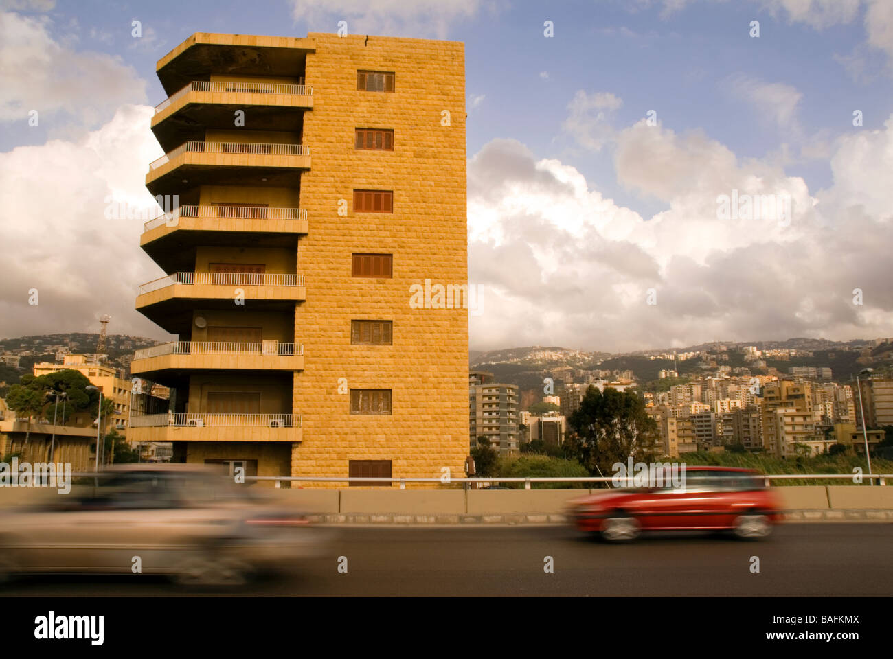 on the roadside of beirut lebanon Stock Photo - Alamy