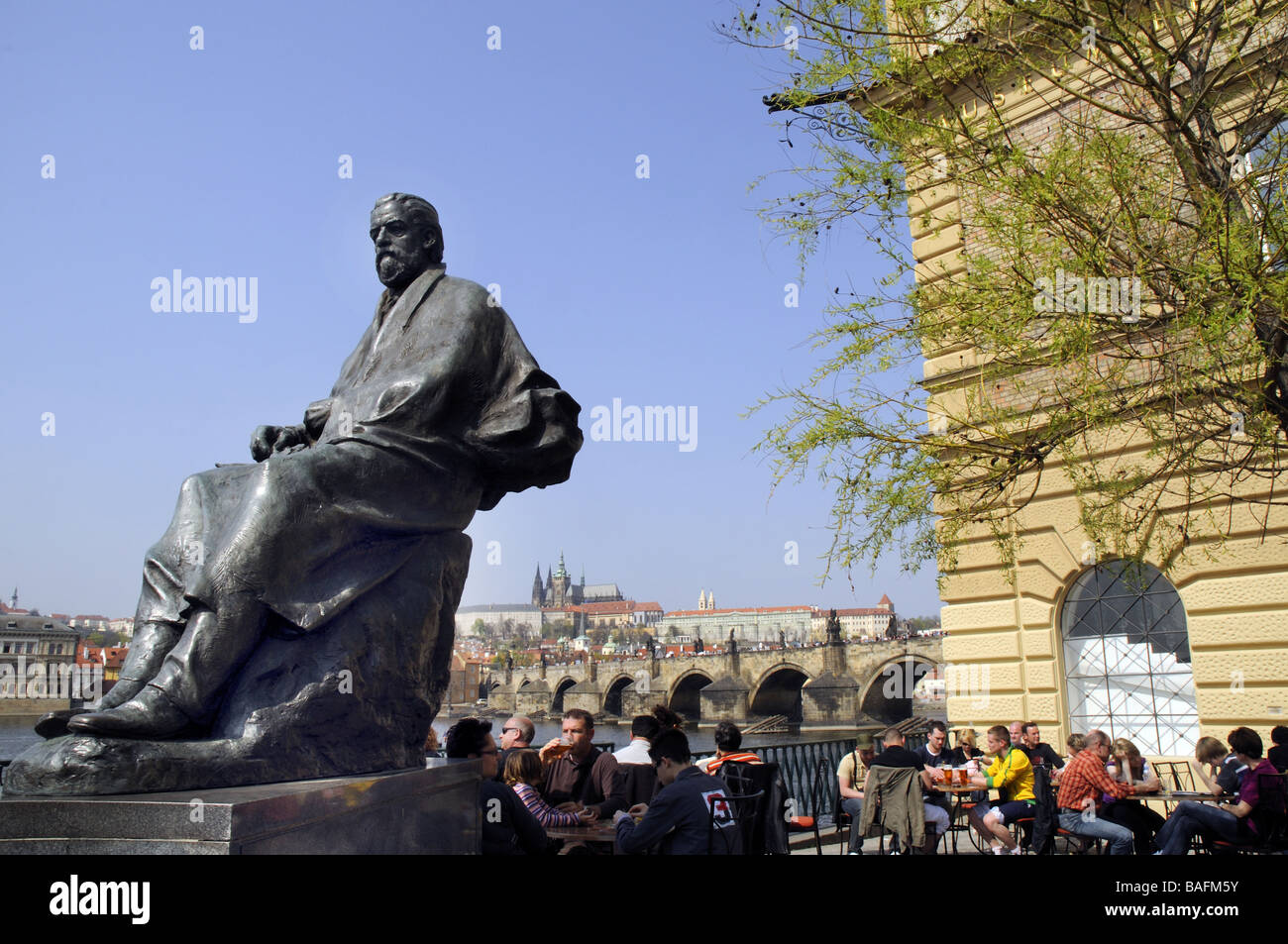 The Statue of Czech Composer Bedrich Smetana by his beloved River ...