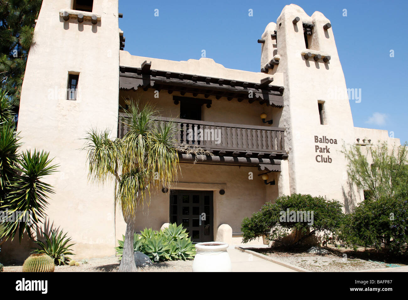 facade of balboa park club balboa park san diego california usa Stock ...