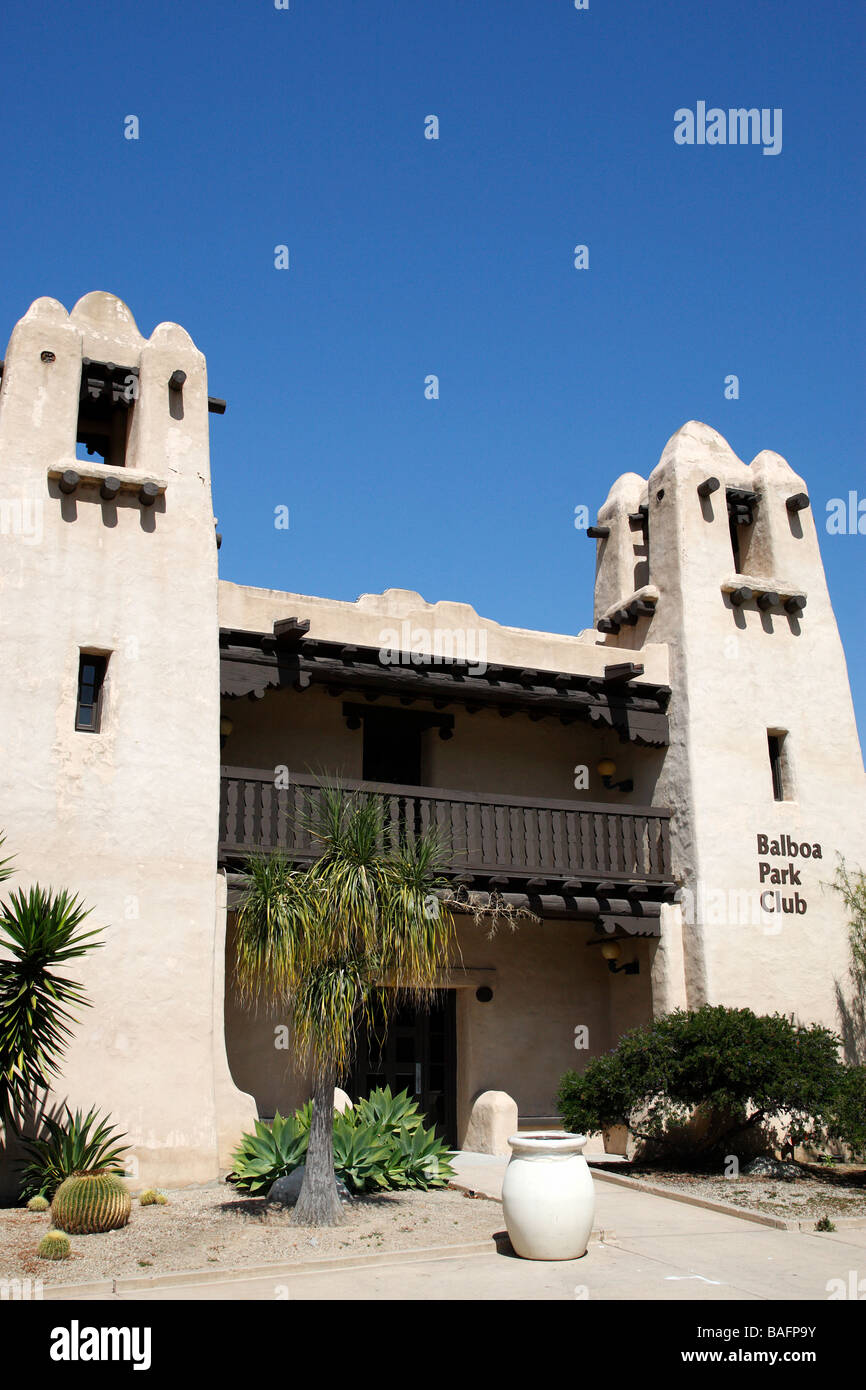facade of balboa park club balboa park san diego california usa Stock ...