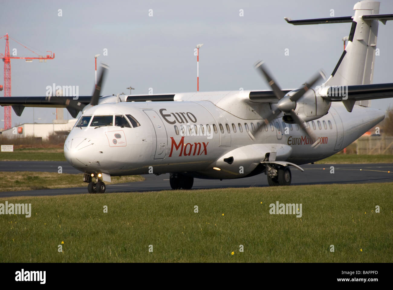Euro Manx Airplane on Airport Runway Stock Photo - Alamy