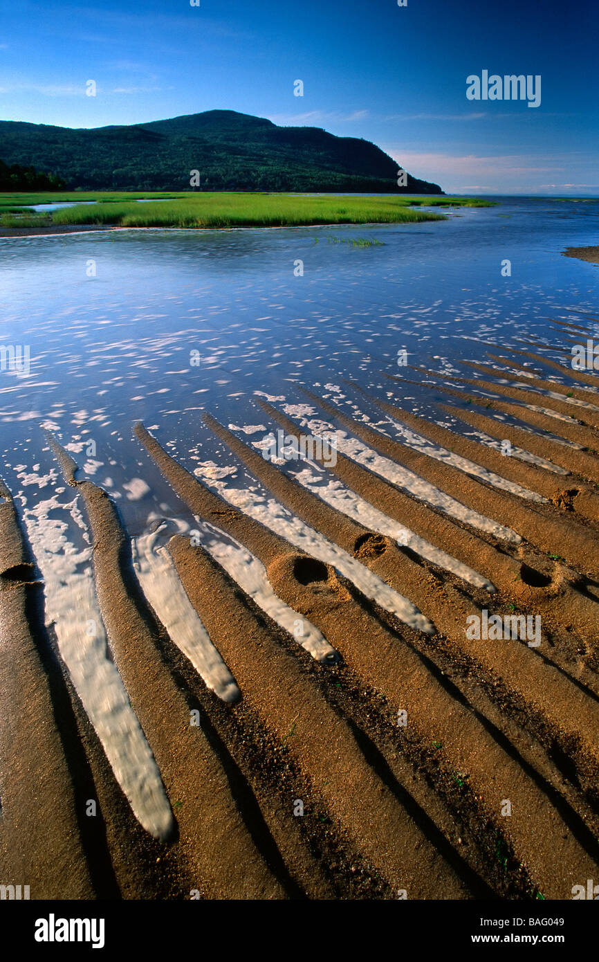 Shore Landscape of the sea during the high tide with beautiful sand ...