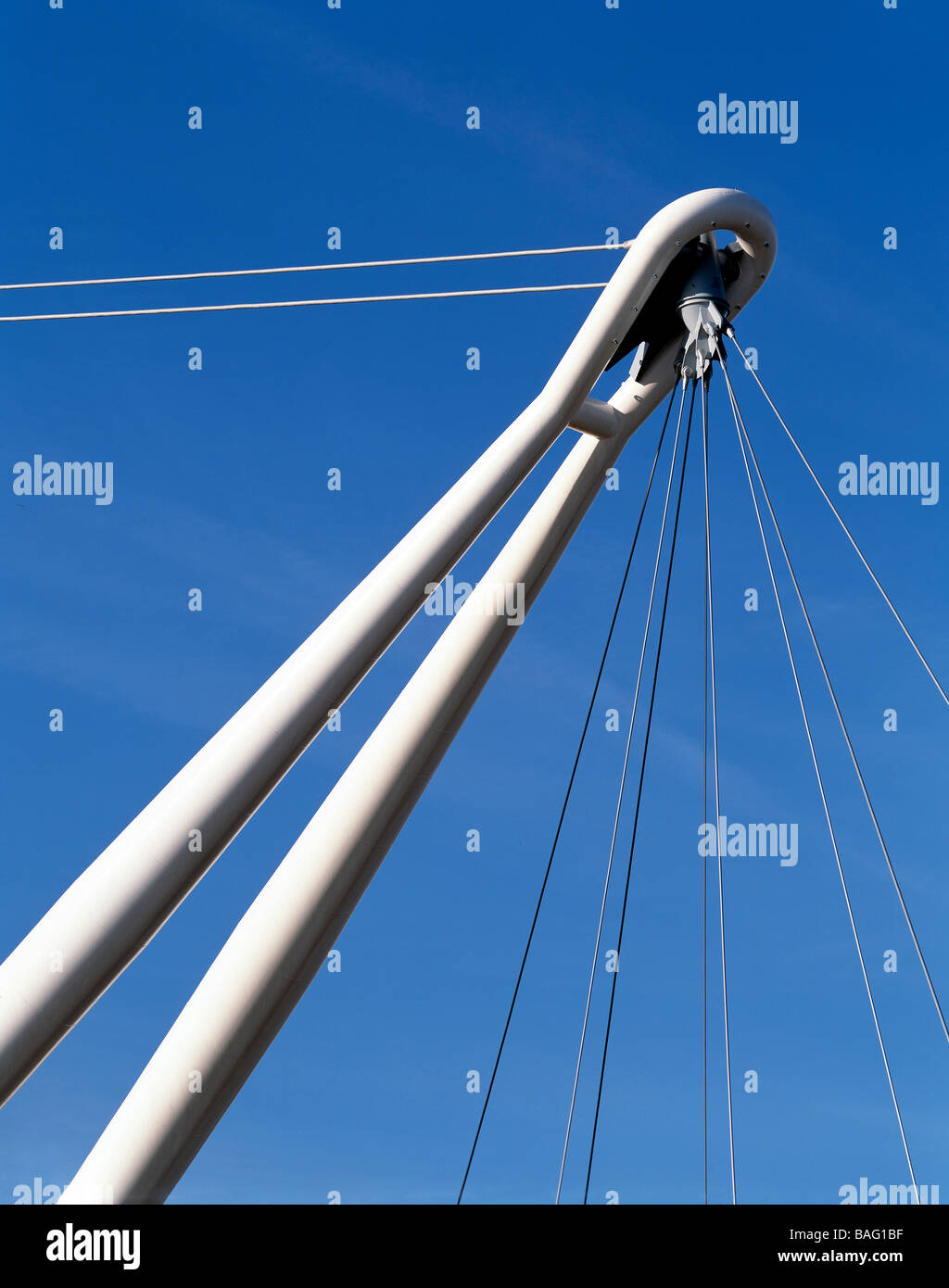 newport pedestrian bridge structural detail Stock Photo - Alamy