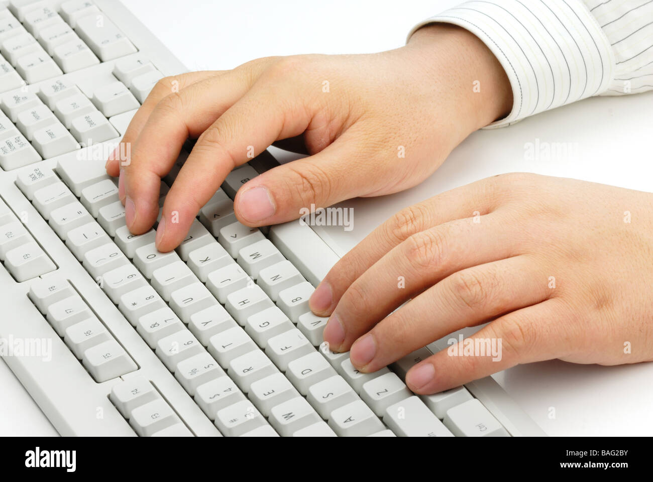 hands working on computer keyboard Stock Photo - Alamy