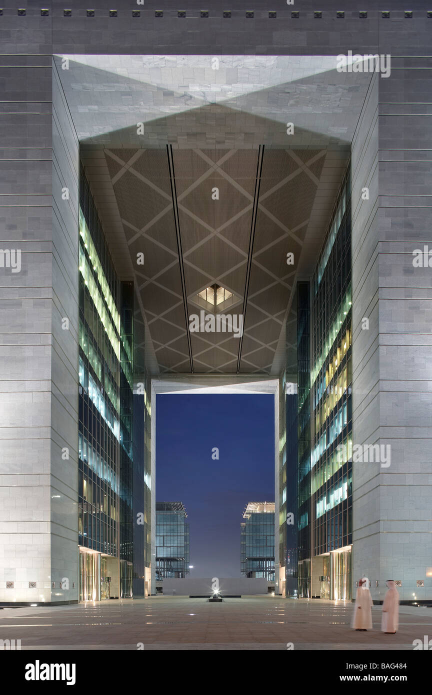 The Gate, Dubai, United Arab Emirates, Gensler, The gate twilight view ...