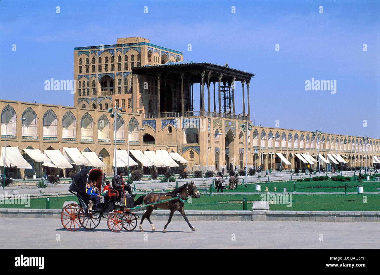 Iran, Isfahan Province, Esfahan, Imam square (Royal square) and Ali ...