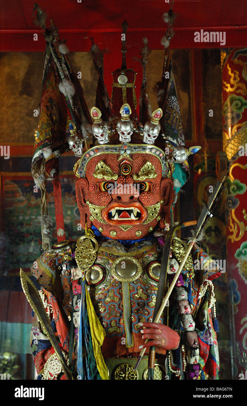 Mongolia, Ulanbaatar, Monastery-Museum of Choijin Lama, Tsam dance mask ...