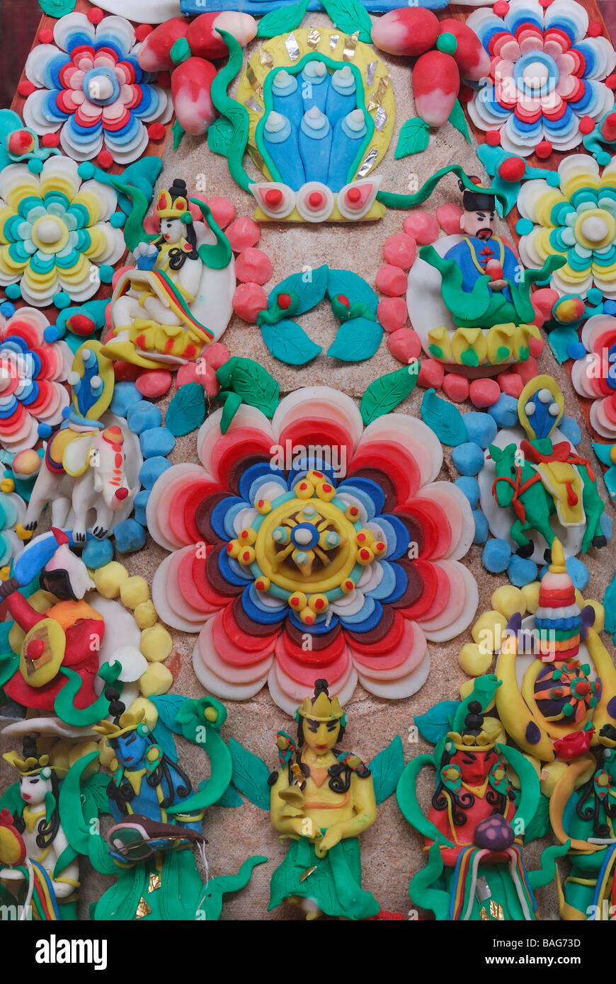 Mongolia, Selenge Province, Amarbayasgalant Monastery, torma ritual ...