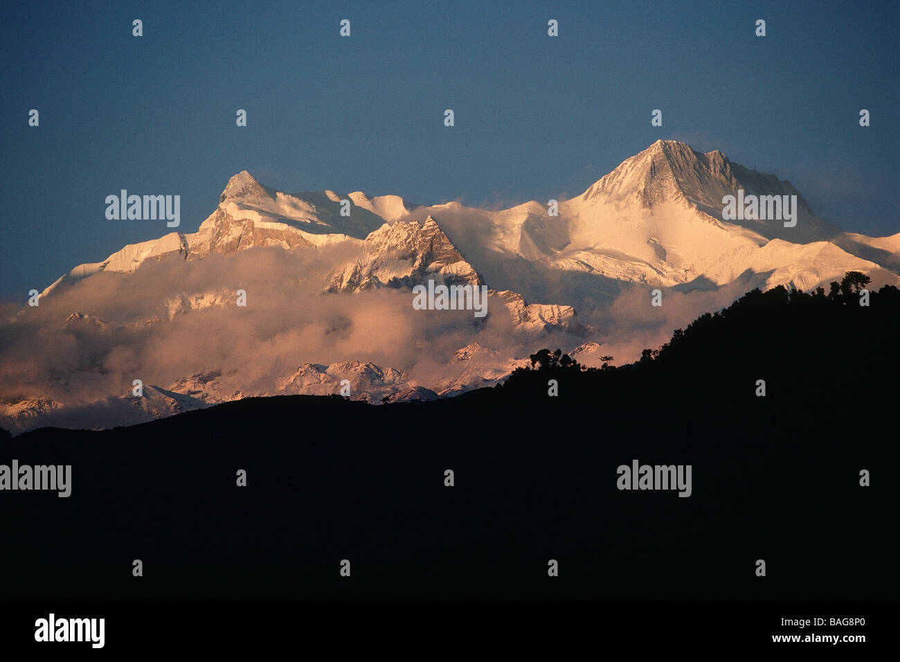Nepal, Gandaki Zone, Kaski District, the Himalayas above Pokhara Stock ...